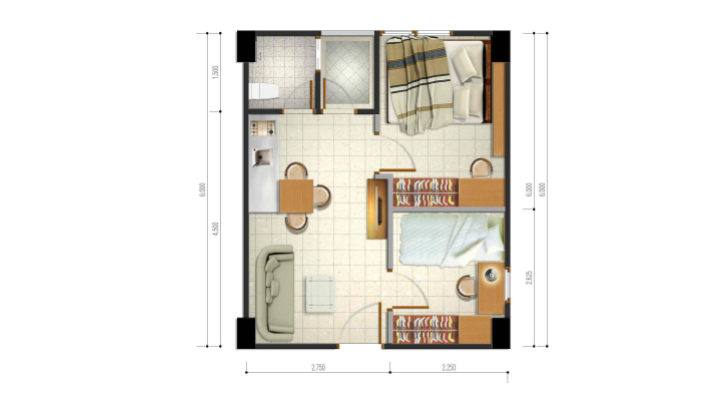 12 Referensi Denah Apartemen Bergaya Minimalis