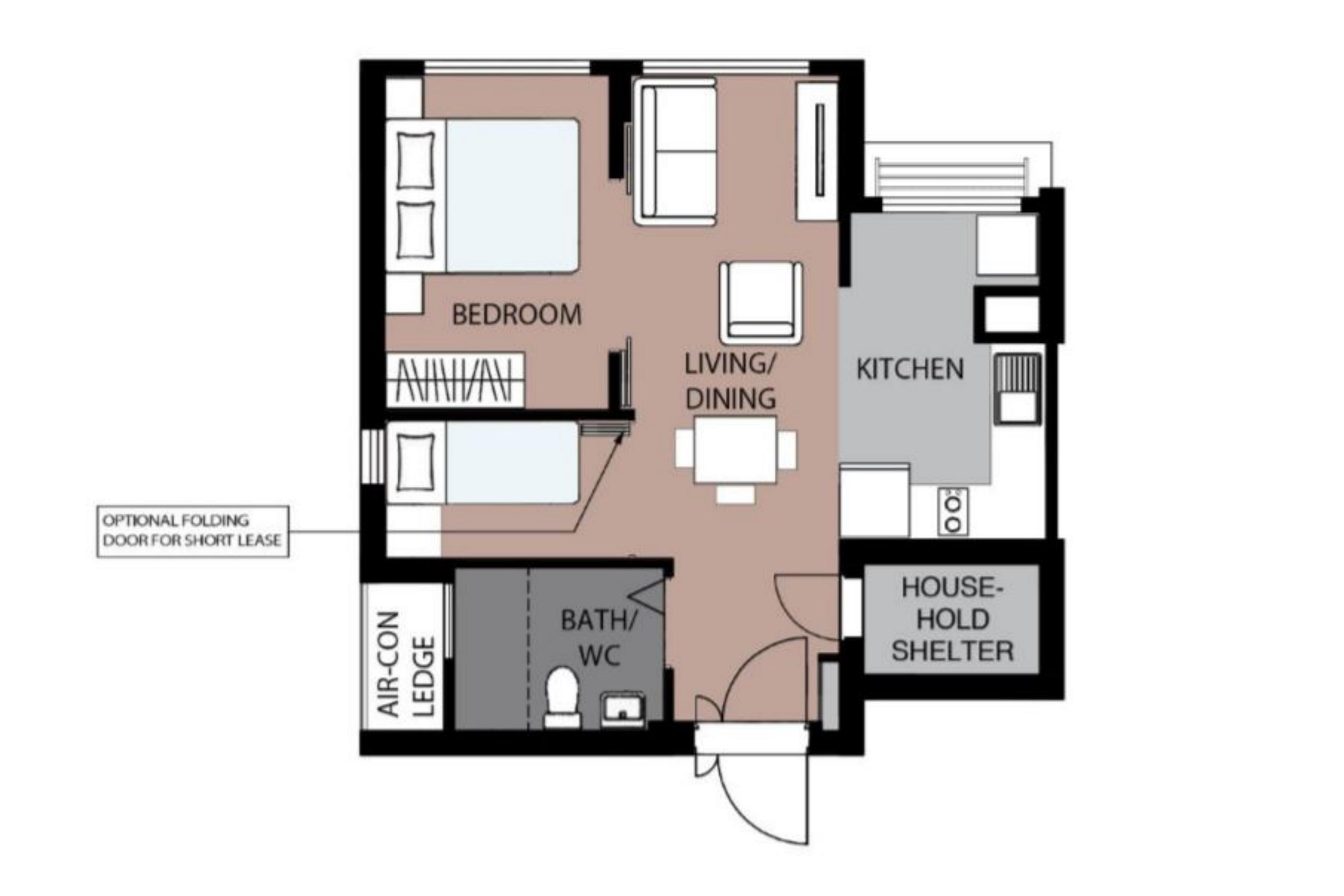2 Room Flexi Floor Plan Size Viewfloor co